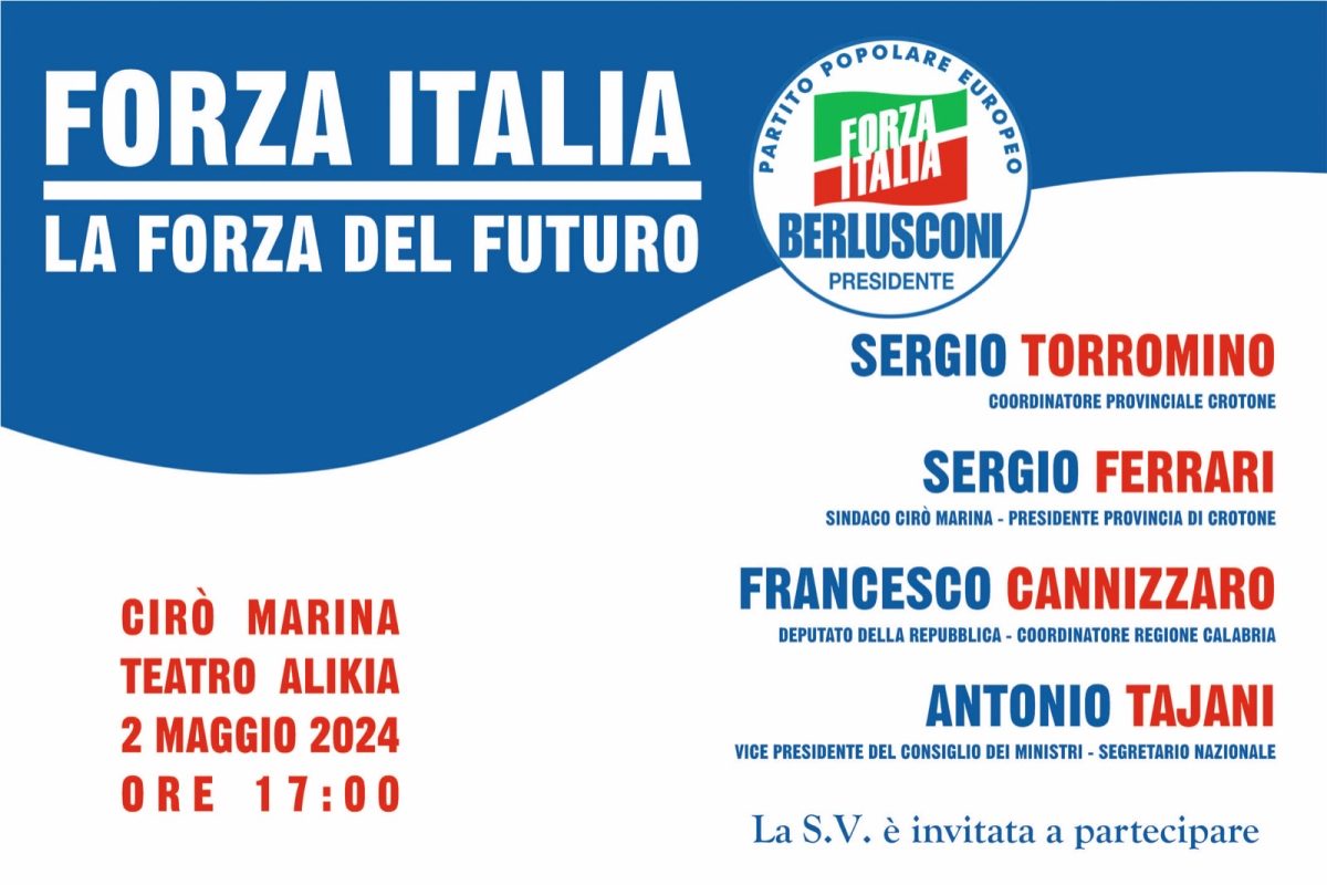 Forza Italia al Teatro Alikia di Cirò Marina: un incontro di rilevanza ...