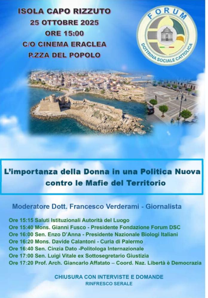 Isola Capo Rizzuto ospita il Forum della Dottrina Sociale Cattolica: “L ...